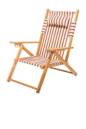 BUSINESS & PLEASURE Tommy Chair - Teak Natural & Monaco Le Sirenuse Stripe