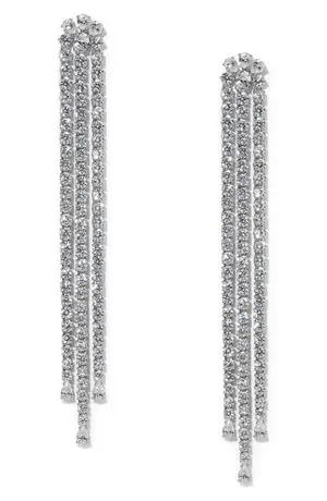 Nadri Hollywood Chandelier Drop Earrings - Rhodium