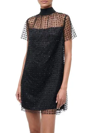 Staud Ilana Beaded Tulle Minidress
