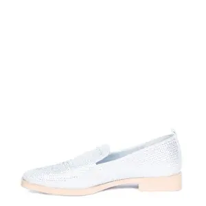 LAUREN LORRAINE Penny Print Slip-ons - Silver
