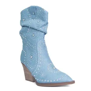 LAUREN LORRAINE Linsey Boots - Denim Blue