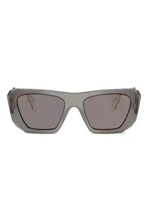 Prada Symbole Geometric-frame Sunglasses - Grey
