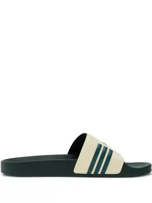 Adidas Adilette Trefoil-stripe Slides - White