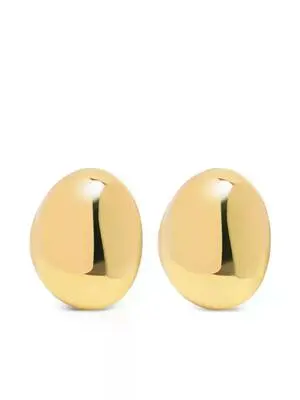 NIALAYA JEWELRY Oval Stud Earrings - Gold
