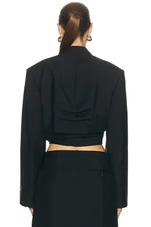 Alexander Wang Cropped Drape Back Blazer