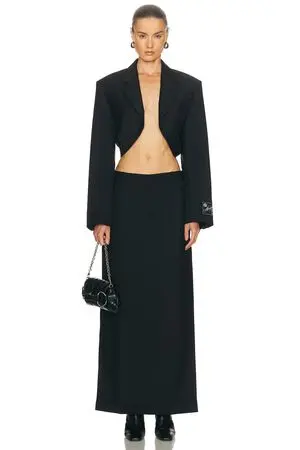 Alexander Wang Cropped Drape Back Blazer