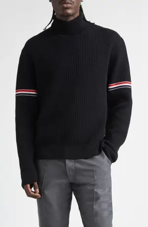 Thom Browne Cashmere Blend Turtleneck Sweater