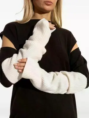 LISA YANG Ribbed Fingerless Gloves