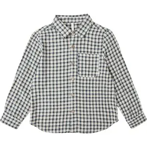 QUINCY MAE Gingham Long Sleeve Button-up Shirt
