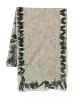 SILVANA Jagged-edge Scarf - Grey