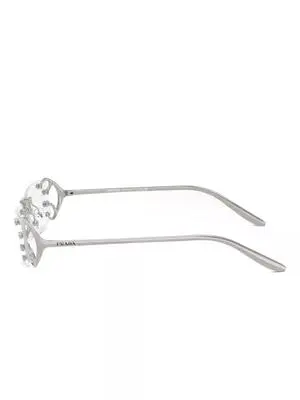 Prada Rimless Metallic-detail Glasses