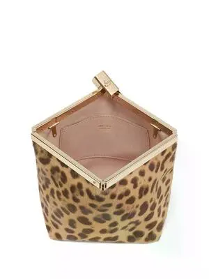 JIMMY CHOO Ganache Leopard-print Chain Clutch
