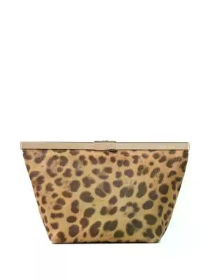 JIMMY CHOO Ganache Leopard-print Chain Clutch
