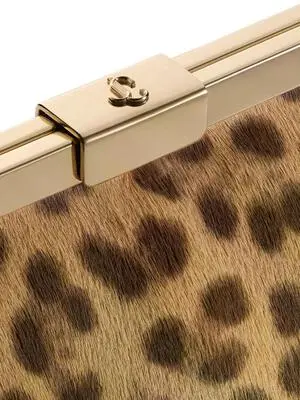 JIMMY CHOO Ganache Leopard-print Chain Clutch