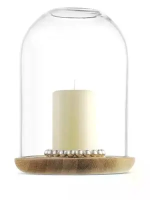 Christofle Glass-dome Oak Candleholder - Brown