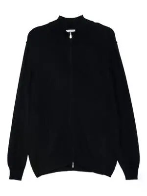 GRAN SASSO Zip-up Cardigan - Black