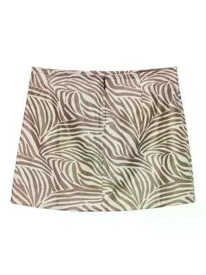 MES DEMOISELLES Zebra-pattern Mini Skirt