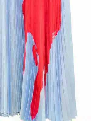 ENFOLD Graphic-print Pleated Skirt