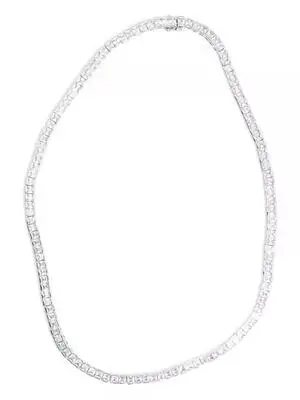 IZABEL DISPLAY Tennis Square Necklace - White