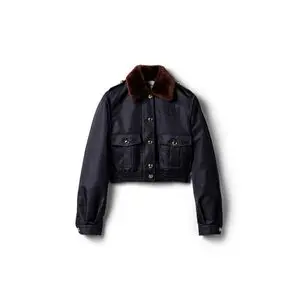 Miu Miu Technical Gazar Blouson Jacket - Navy