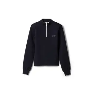 Miu Miu Wool Half-zipper Sweater - Navy