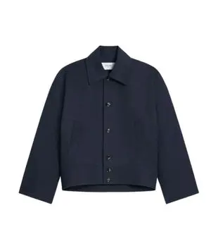 Celine Jacket In Cotton And Wool Gabardine - Navy