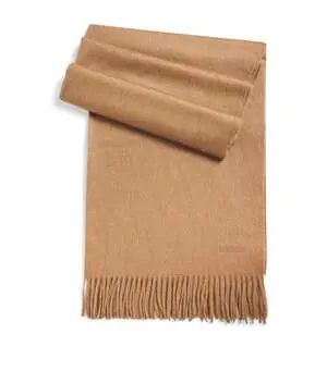 Max Mara Camel Logo Scarf - Beige