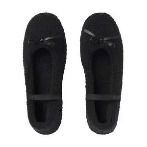 SKIMS Cozy Ballet Slippers - Onyx