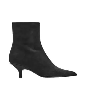Massimo Dutti Split Leather High-heel Ankle Boots