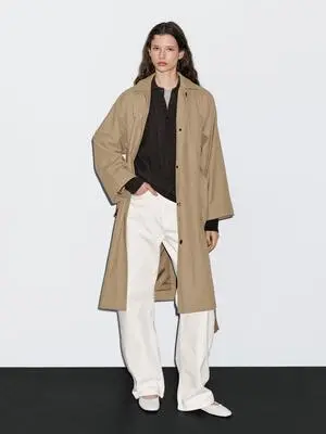 Massimo Dutti Cotton-blend Trench Coat