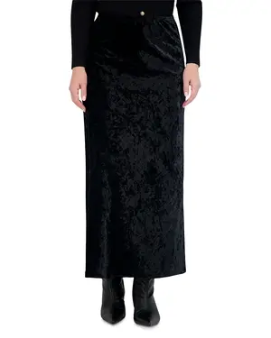 POINT Velvet Straight Skirt