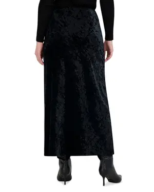 POINT Velvet Straight Skirt