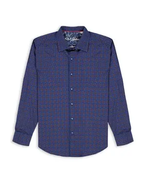 Robert Graham Talbot Cotton Blend Button Down Shirt