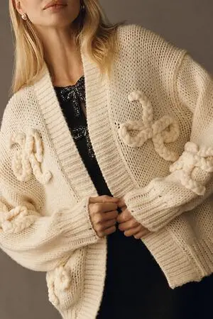 Maeve 3d Embroidered Cardigan Sweater