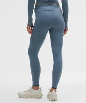 Lululemon Wool-blend Base Layer Tight 28 - Steel Blue/true Navy