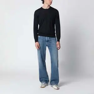 DRUMOHR Wool Crew-neck Sweater - Blue