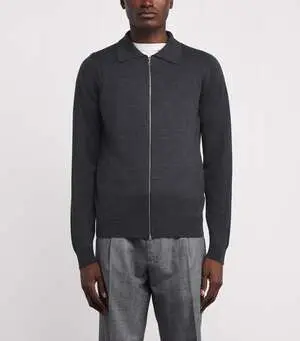 John Smedley Merino Wool Hybrid Overshirt - Grey