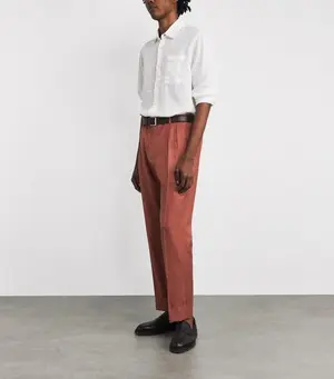 Brioni Silk-cashmere Slim Tailored Trousers