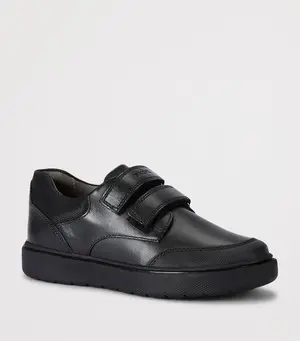 Geox Leather J Riddock Velcro Sneakers