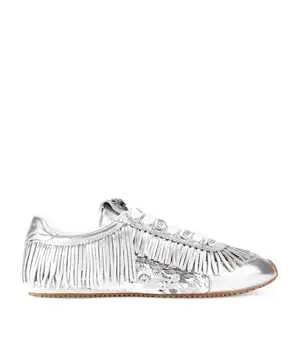 Kurt Geiger Silver Tone Sneakers For Women