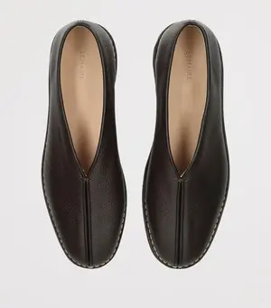 LEMAIRE Leather Piped Slippers