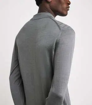 Pal Zileri Wool Long-sleeved Polo Shirt