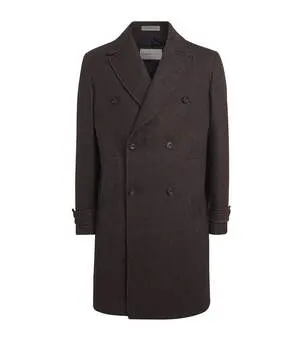 Corneliani Wool Overcoat - Brown