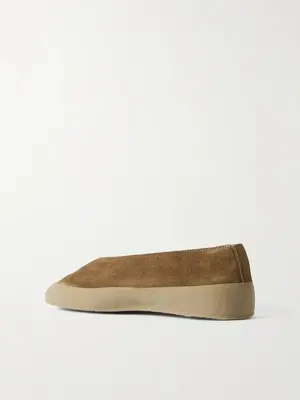 Le Monde Beryl Shearling-lined Suede Ballet Flats - Neutrals