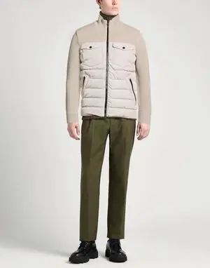 Herno Puffer Jacket In Virgin Wool And Polyester - Grey