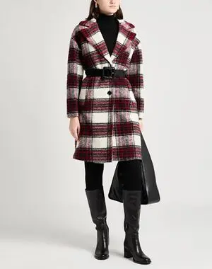 LIU •JO Belted Tartan Flannel Coat