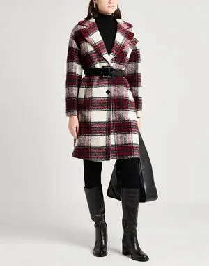 LIU •JO Belted Tartan Flannel Coat