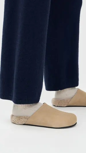 Jenni Kayne Shearling Ashby Clogs - Sand