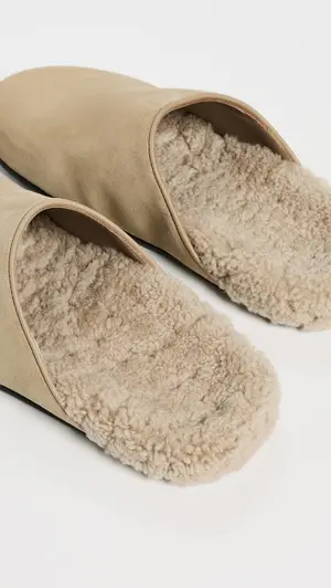 Jenni Kayne Shearling Ashby Clogs - Sand