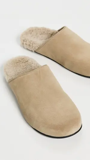 Jenni Kayne Shearling Ashby Clogs - Sand